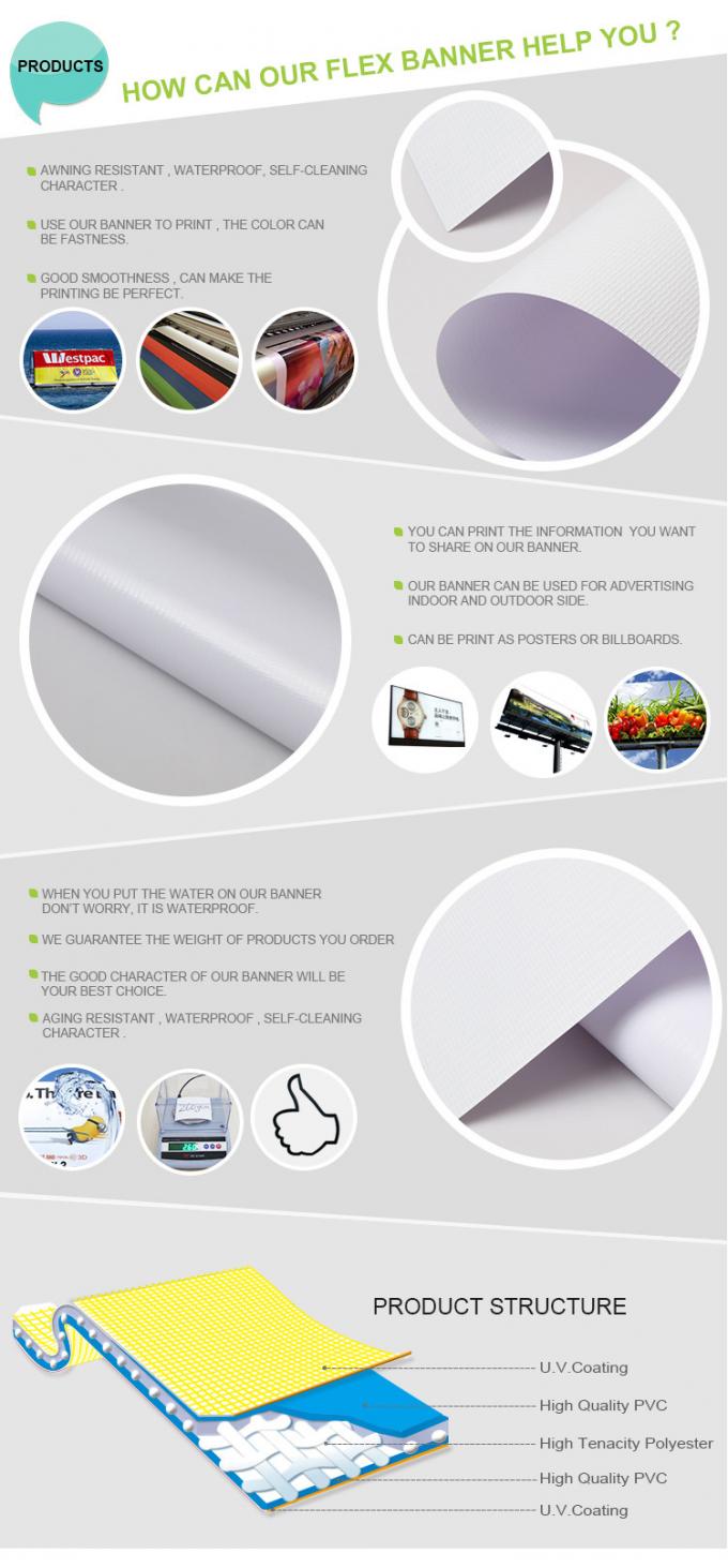 Matte Hot Laminated Banner 320 GSM , PVC Advertising Printing Material